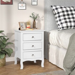 Three Drawer Night Table Large Size - Bed Bath & Beyond - 36870341
