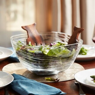 Libbey Aviva Glass Wave Serving Bowl, Large - Bed Bath & Beyond - 19386943