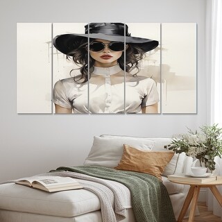 Designart "Guch Effortless Chic Woman Portrait" Fashion Wall Art Prints ...