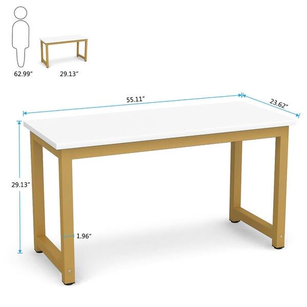 Computer Desk 55-inch Modern Style Study Writing Table - Bed Bath ...