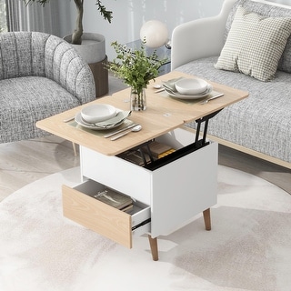 Modern Multi-functional Coffee Table Extendable with Storage & Lift Top ...