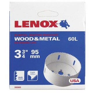Lenox 30060-60L Bi Metal Hole Saw, White 3-3/4 Dia 1-1/2 " Depth Cut ...
