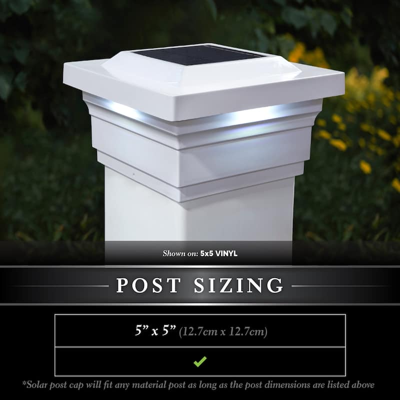 Classy Caps 5x5 PVC Majestic Solar Post Cap (Set of 2) - On Sale - Bed ...