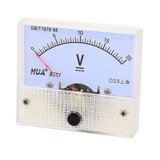 DC 0-20V Analog Volt Voltage Panel Meter Voltmeter Gauge 85C1 - DC 0 ...