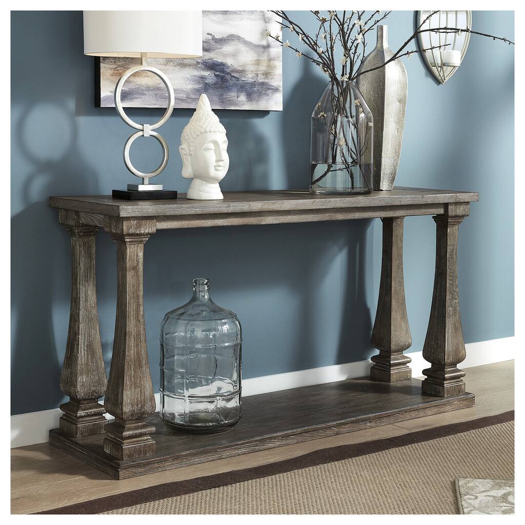Johnelle Gray Sofa Table - Overstock - 26281050