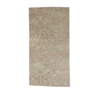 Wahi Rugs Transistional Abstract Broken Design Wool/Silk Hand Knotted ...