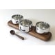 Nambe Triple Condiment Server with Spoons - Bed Bath & Beyond - 38164644