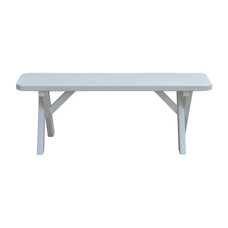 Pine 4' Crossleg Bench - Overstock - 32695610