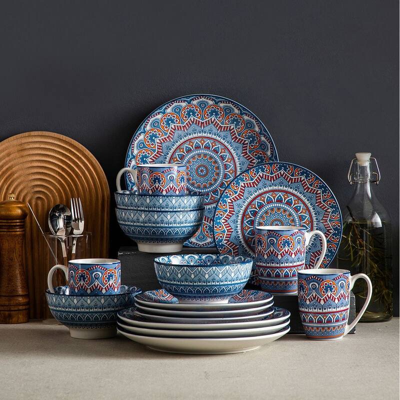vancasso Mandala Bohemian Porcelain Dinnerware Set (Service for 4 ...