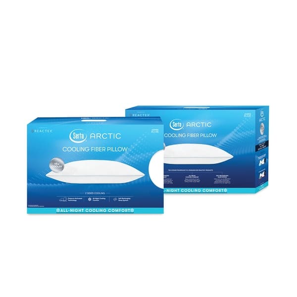 Serta Arctic 15x Cooling Fiber Bed Pillow Powered by REACTEX - White ...