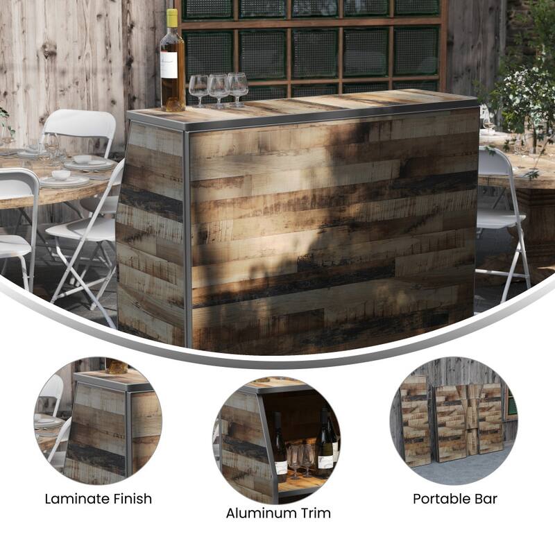 4' Laminate Foldable Bar - Portable Event Bar - Caterering/Bartendar ...