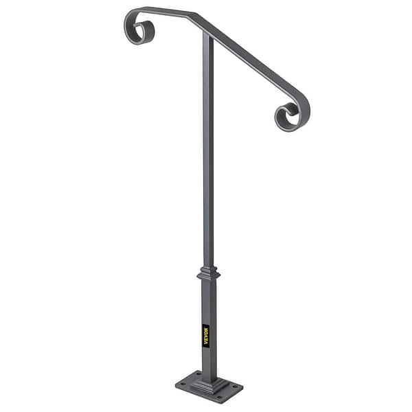 Single Post Handrail Wrought Iron Post Mount Step Grab Supports in ...