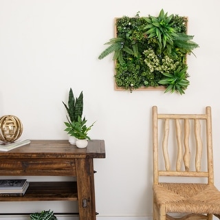 Queensland Rainforest Artificial Living Framed Wall Panel - 20" - Bed ...