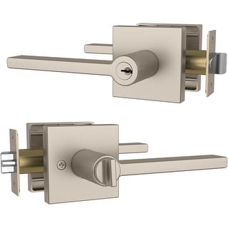 Mega Handles PRIME Entry Door Lever Handle Set – Reversible Square Door ...