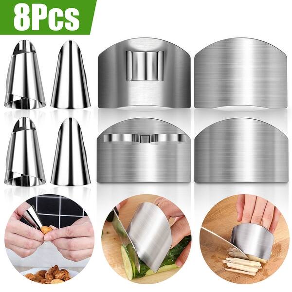 Stainless Steel 8 Pieces Kitchen Safe Slice Cutting Tool Protector ...