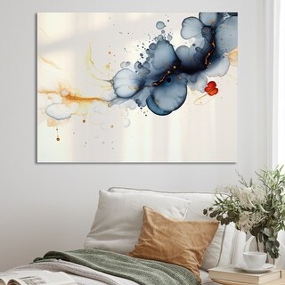 Designart "Suites Of Distant Moods Abstract Gilded Ink" Abstract ...