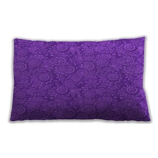 Ahgly Company Patterned Indoor-Outdoor Neon Purple Lumbar Throw Pillow ...