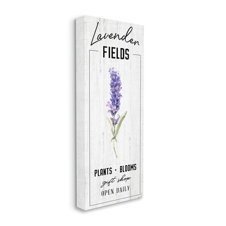 Stupell Lavender Fields Purple Farm Florals Gift Shop Sign Canvas Wall ...
