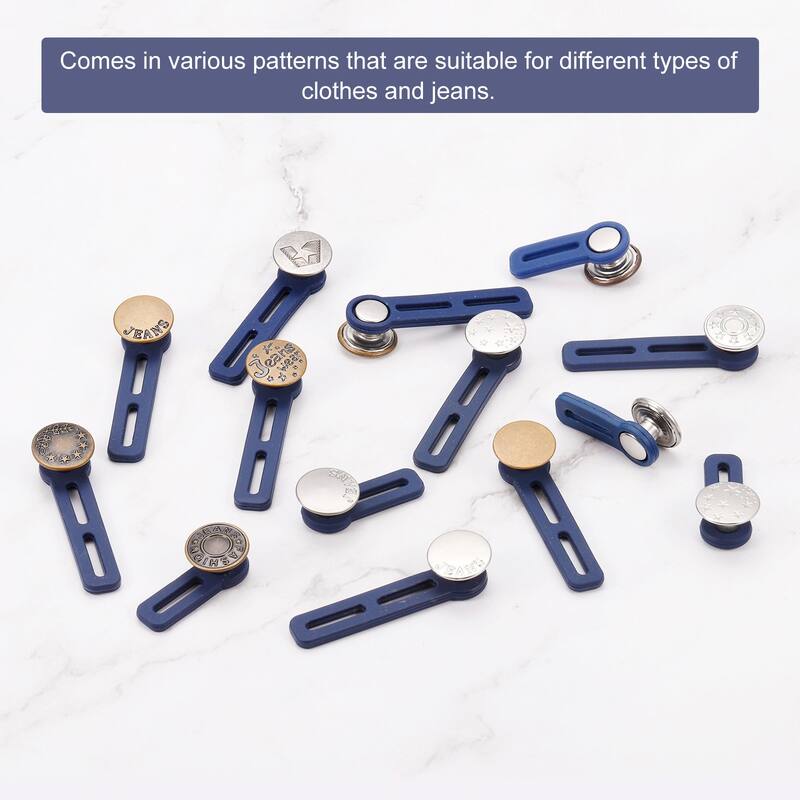 Button Extenders, 6pcs - Button Extenders for Jeans(Silver,1.38 ...