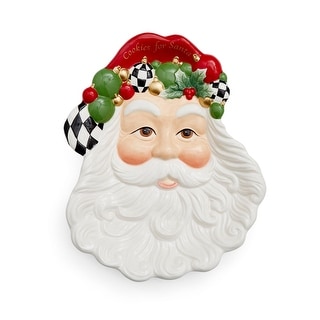 Spode Christmas Tree Black and White Cookies For Santa Plate - 12" L ...