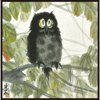Owl by Lin Fengmian Giclee Print Chinese Painting Cherry Brown Frame ...