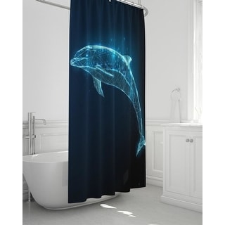 Daily Boutik Blue Dolphin Shower Curtain 72"X72" - Bed Bath & Beyond ...