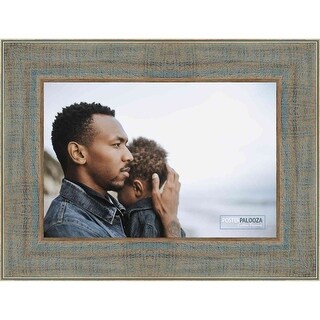 17x14 Distressed/Aged Complete Wood Picture Frame with UV Acrylic, Foam ...