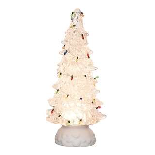 Off-White Christmas Glitz Tree with Vintage Lights for Holiday Decor ...