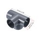 4 Way Elbow Pipe Fittings UPVC, Joint Coupling Pipe Adapter - Gray ...