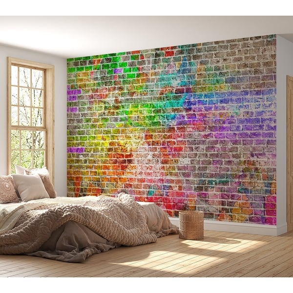 multicolor brick wallpaper