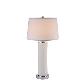 28"H Glass White Table Lamp - Pair - Bed Bath & Beyond - 42567901