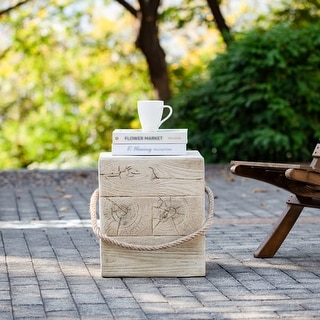 Christopher Knight Home - 14.76'' Rustic Square MGO Side Table with ...