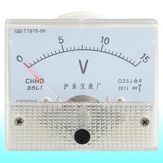 Screw Mounting Plastic Shell AC 15V Analog Pointer Volt Meter Panel ...