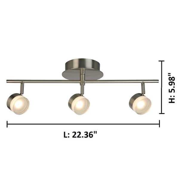 Eglo Newport Hill 3-Light Brushed Nickel LED Semi-Flush Mount Track ...
