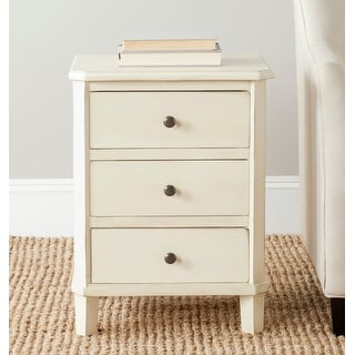 SAFAVIEH Joe Cream End Table - 18.1" x 14.2" x 24.2" - Bed Bath ...