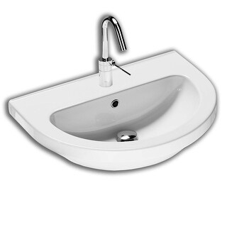 Bissonnet Erika 62 Pro 24-3/8" Vitreous China Wall Mounted Bathroom ...