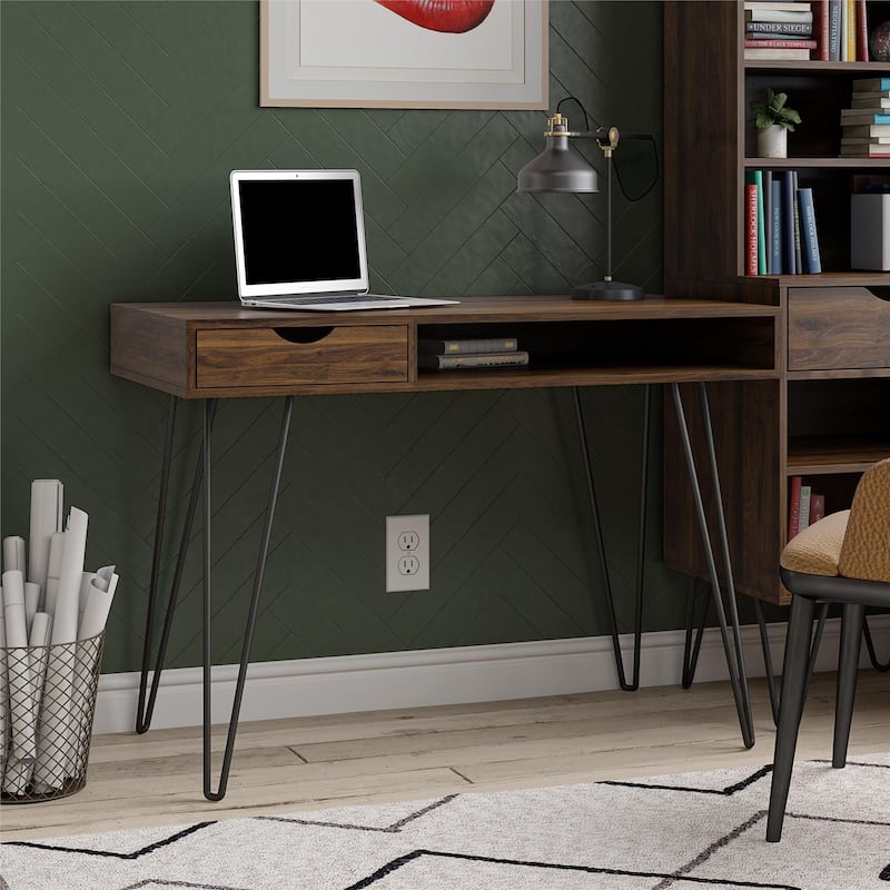 The Novogratz Concord Computer Desk with Storage - Overstock - 31674162