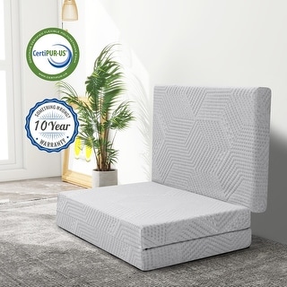 Folding Mattress, 4-Inch Tri-Fold Memory Foam Mattress with Breathable ...