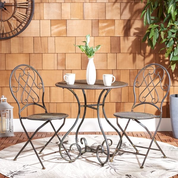 Safavieh Outdoor Living Adriel 3Pc Bistro Set - On Sale - Bed Bath ...
