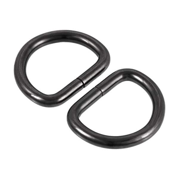 12pcs Metal D Ring 0.98"(25mm) D-Rings Buckle for Hardware DIY - Black ...