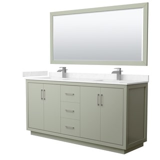 Icon Double Vanity Set, Cultured Marble Top, 70-Inch Mirror - Bed Bath ...