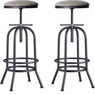 Industrial Bar Stool-Swivel Metal Bar Height Adjustable Kitchen - Bed ...