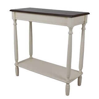 Simplify Console Table, Off-White/Brown - Bed Bath & Beyond - 37245781