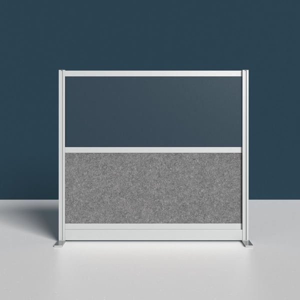 Modular Wall Room Divider System - Silver Frame - 53" x 48" Starter ...