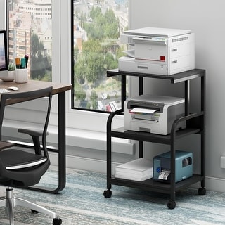 3 Tier Printer Stand with Storage Shelf and Wheels - Bed Bath & Beyond ...