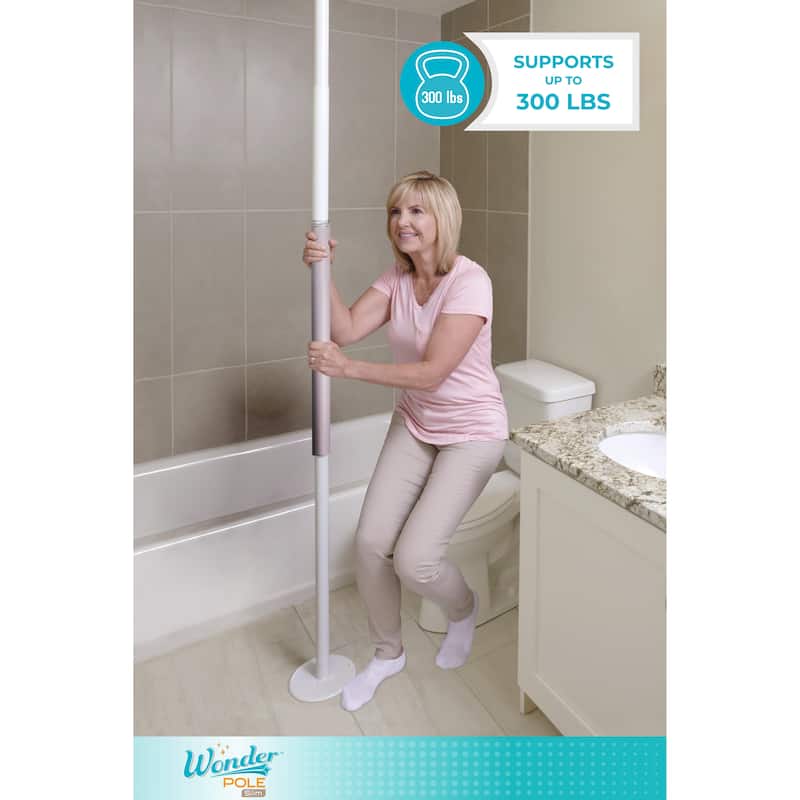 Stander Wonder Pole Slim Tension Mounted Grab Bar for Seniors ...
