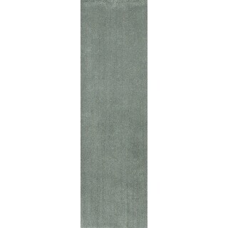 8' Slate Blue Indoor Shag Runner Rug - 3'6" - Bed Bath & Beyond - 39590698