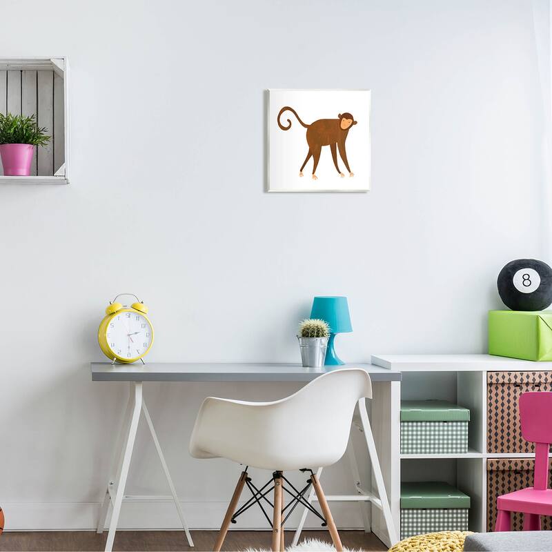 Stupell Whimsical Wildlife Monkey Wall Plaque Art, Design by Emily ...