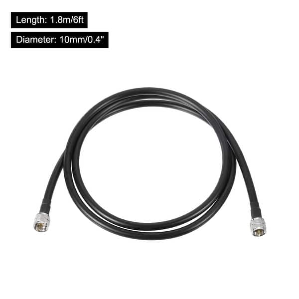 2Pcs UHF Male to UHF Male Coaxial Cable RG8 10mm Low Loss for Radios ...