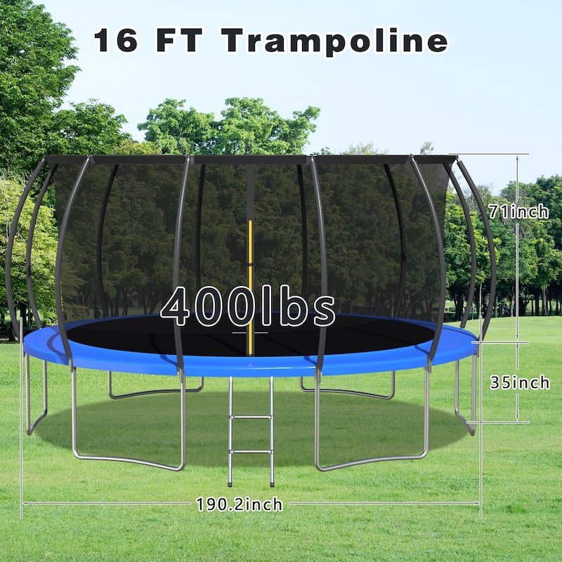 EROMMY Backyard Fun Sports Trampoline,Galvanized Anti-Rust Coated Heavy ...